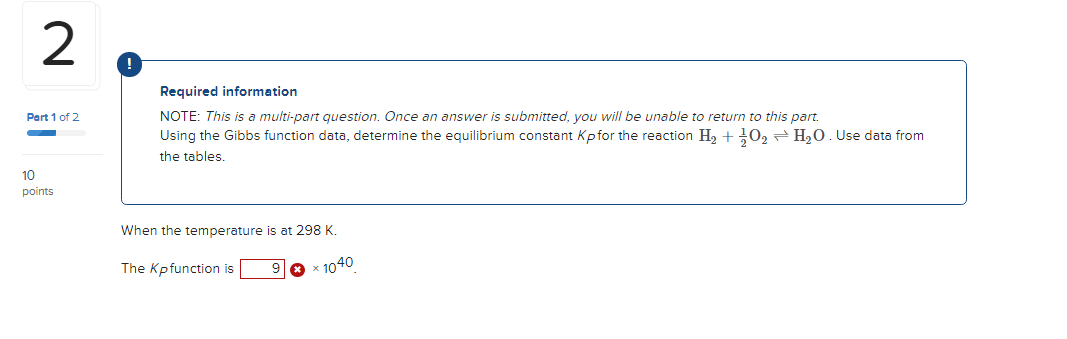 Solved 2 Part 1 of 2 Required information NOTE: This is a | Chegg.com