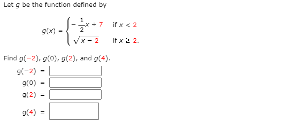 Solved 1 Let gbe the function defined by g(x) = -x + 10x. | Chegg.com