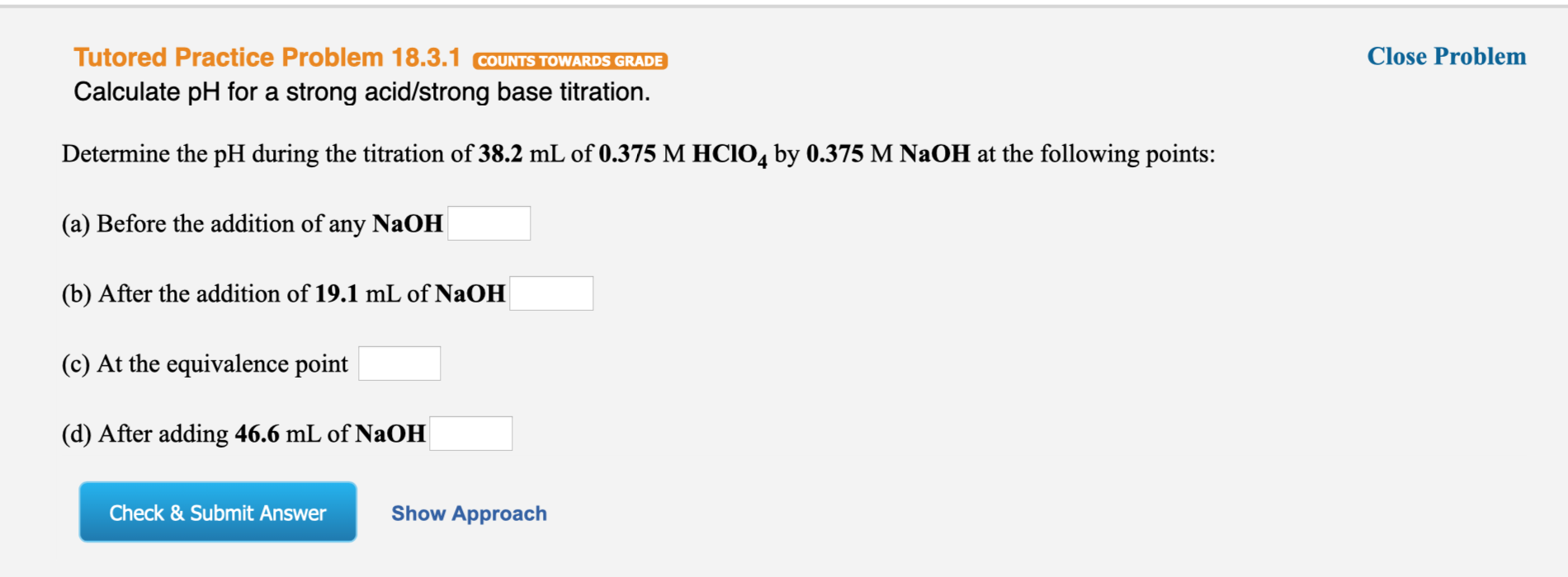 Solved Close Problem Tutored Practice Problem 18.3.1 COUNTS | Chegg.com