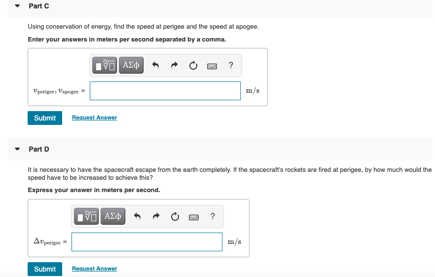 Solved Consider a spacecraft in an elliptical orbit around | Chegg.com