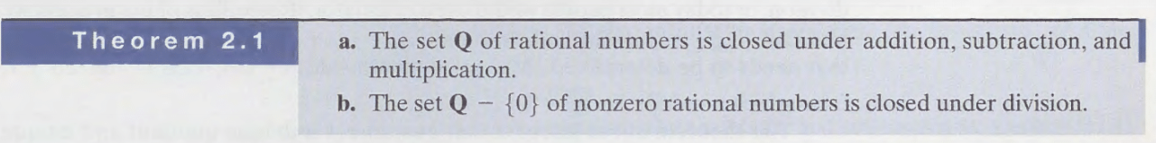 Solved a. The set Q of rational numbers is closed under | Chegg.com
