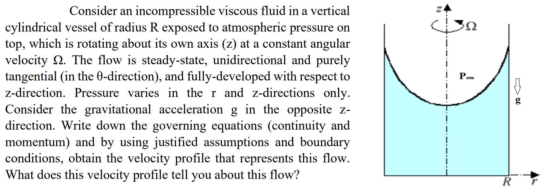 Solved Consider an incompressible viscous fluid in a | Chegg.com