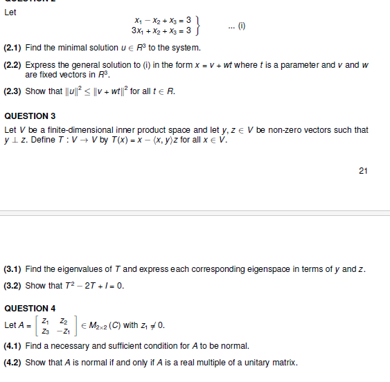 Solved \\[ \\left.\\begin{array}{r} x_{1}-x_{2}+x_{3}=3 \\\\ | Chegg.com
