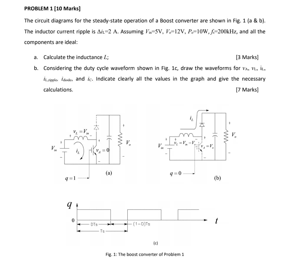 Solved The Circuit Diagrams For The Steady State Operation