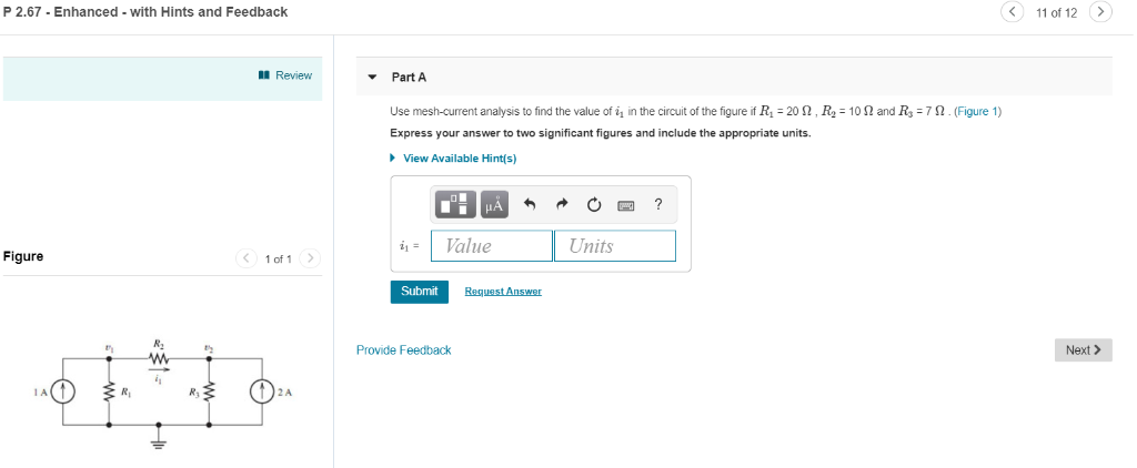 Solved P 2.67 - Enhanced - with Hints and Feedback 11 of 12 | Chegg.com