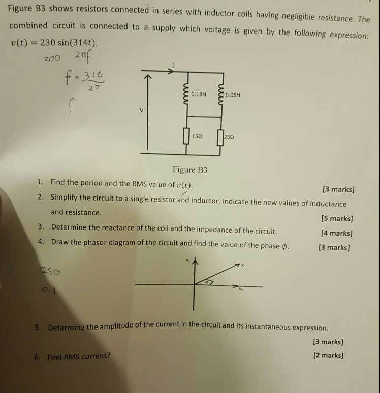 Solved Figure B3 shows resistors connected in series with | Chegg.com
