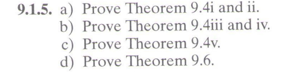 Solved 9.1.5. a) Prove Theorem 9.4i and ii b) Prove Theorem | Chegg.com