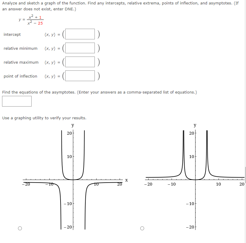 Solved Analyze and sketch a graph of the function. Find any | Chegg.com