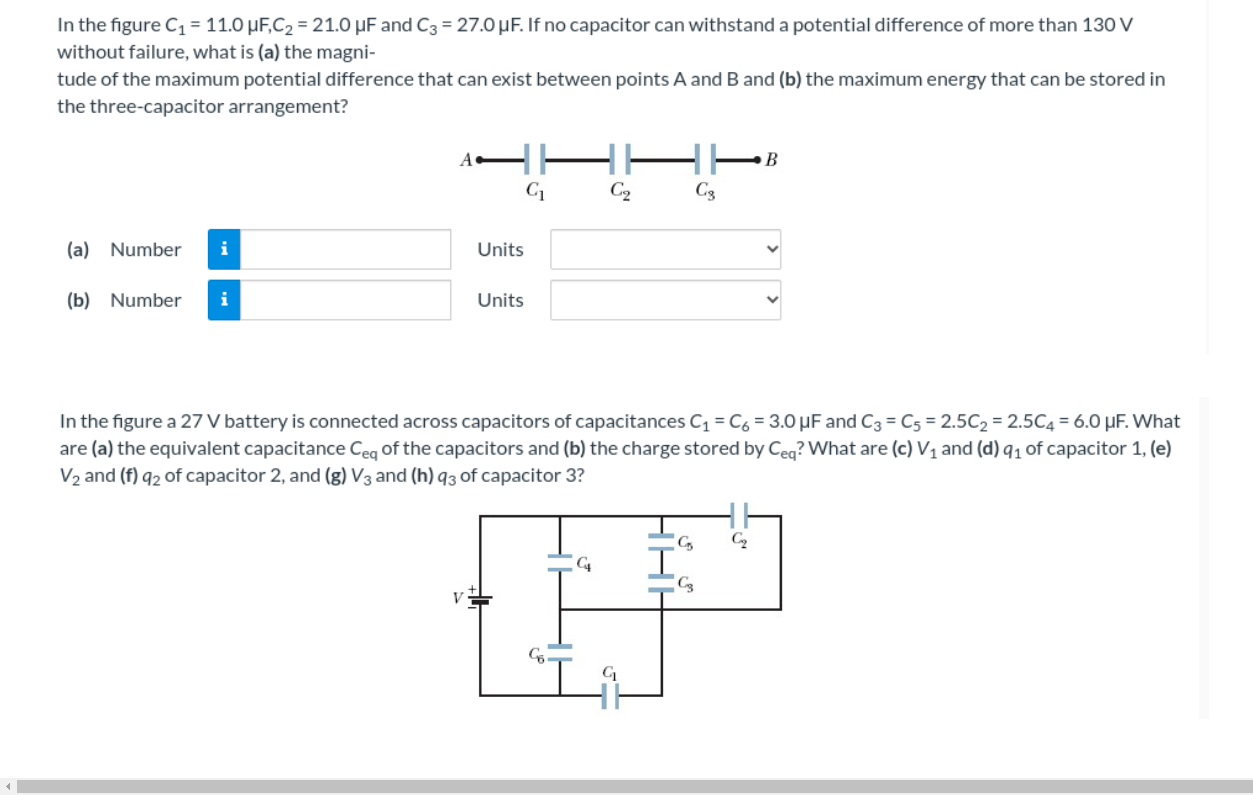 Solved In the figure C1 = 11.0 pF,C2 = 21.0 pF and C3 = 27.0 | Chegg.com