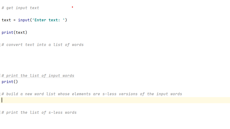Solved # get input text text = input('Enter text: ') | Chegg.com Solved # get input text text = input('Enter text: ') | Chegg.com