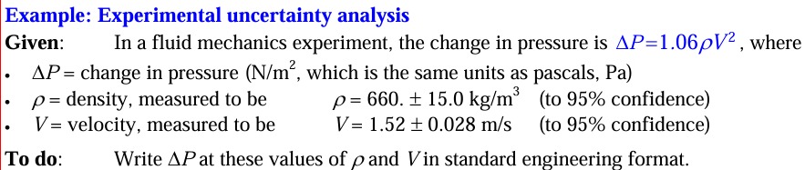 Solved Example: Experimental uncertainty analysisGiven: In | Chegg.com