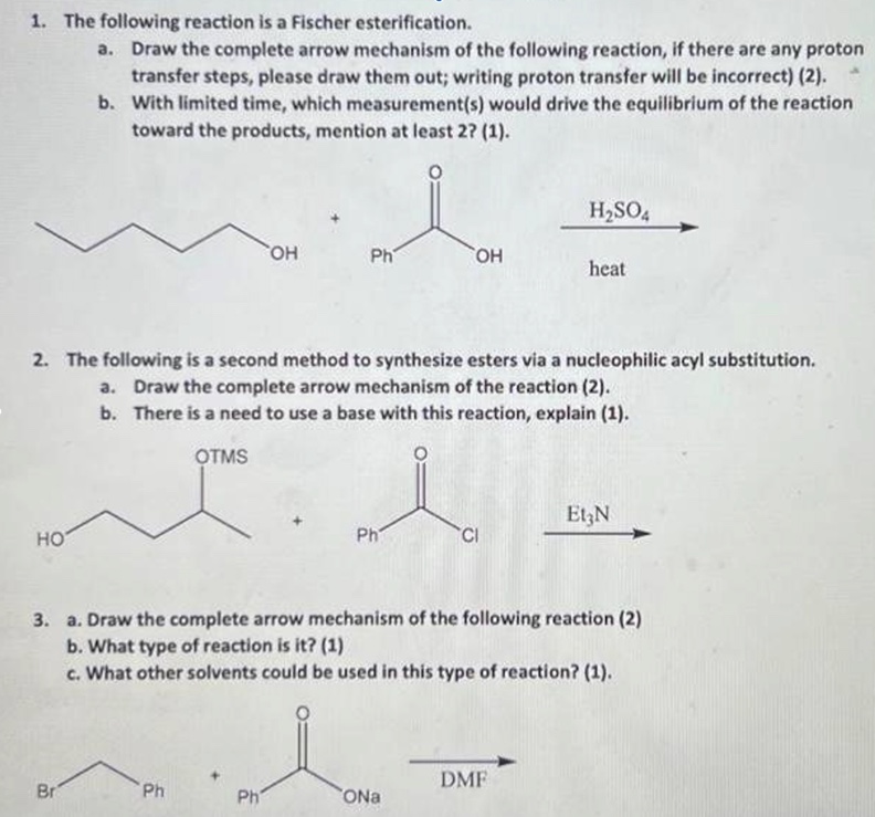Solved 1. The following reaction is a Fischer | Chegg.com