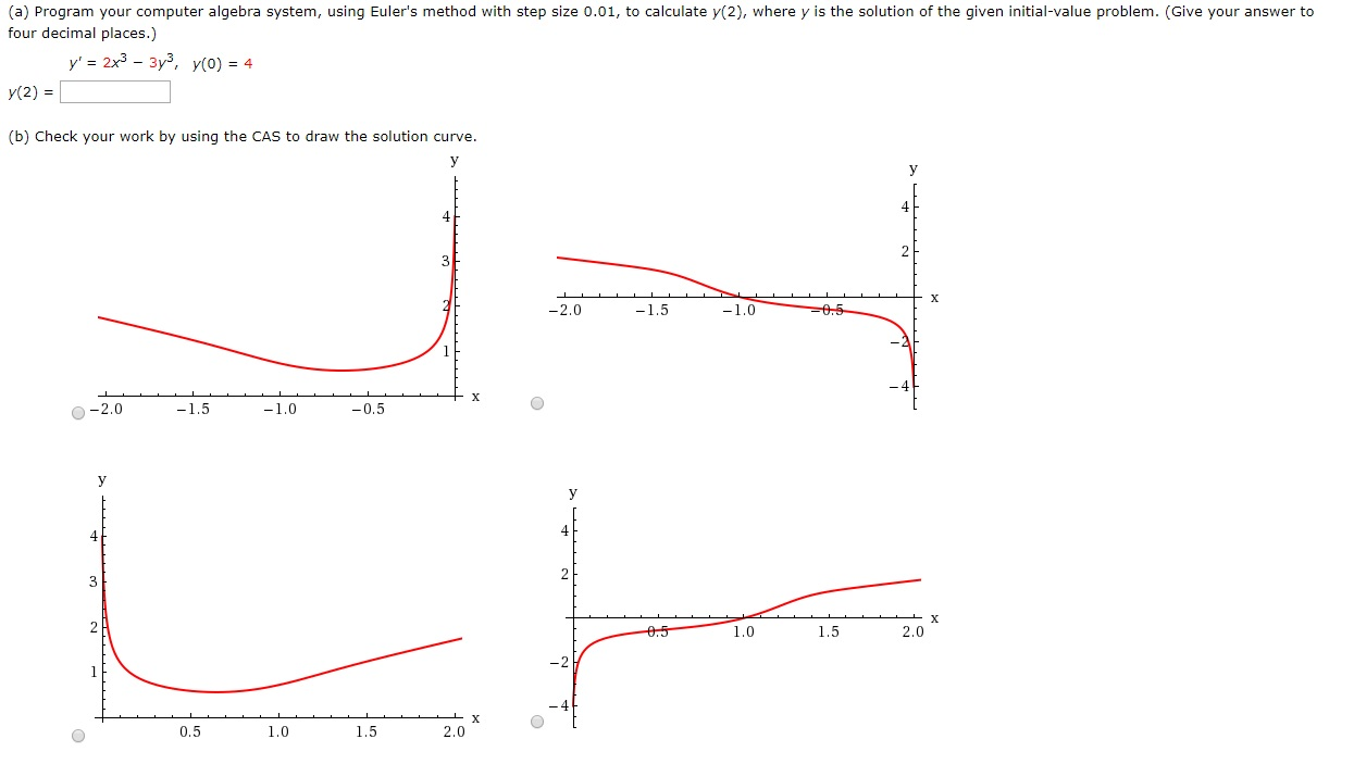 Solved (a) Program your computer algebra system, using | Chegg.com