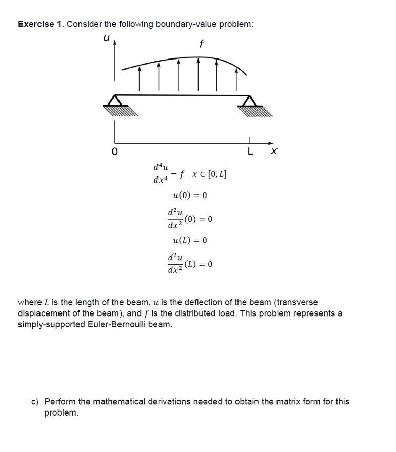 Solved Exercise 1. Consider the following boundary-value | Chegg.com