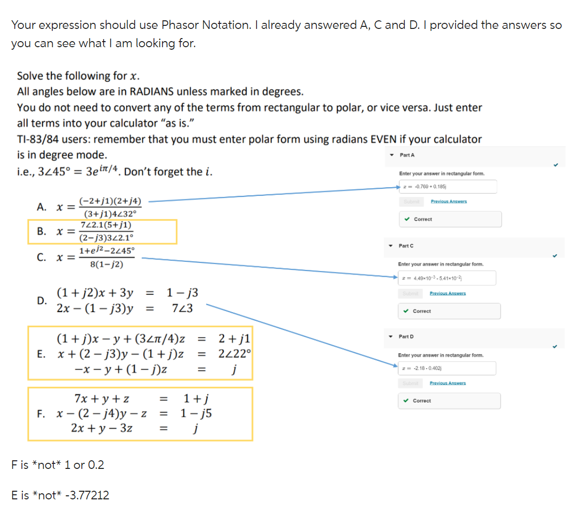 Your expression should use Phasor Notation. I already | Chegg.com