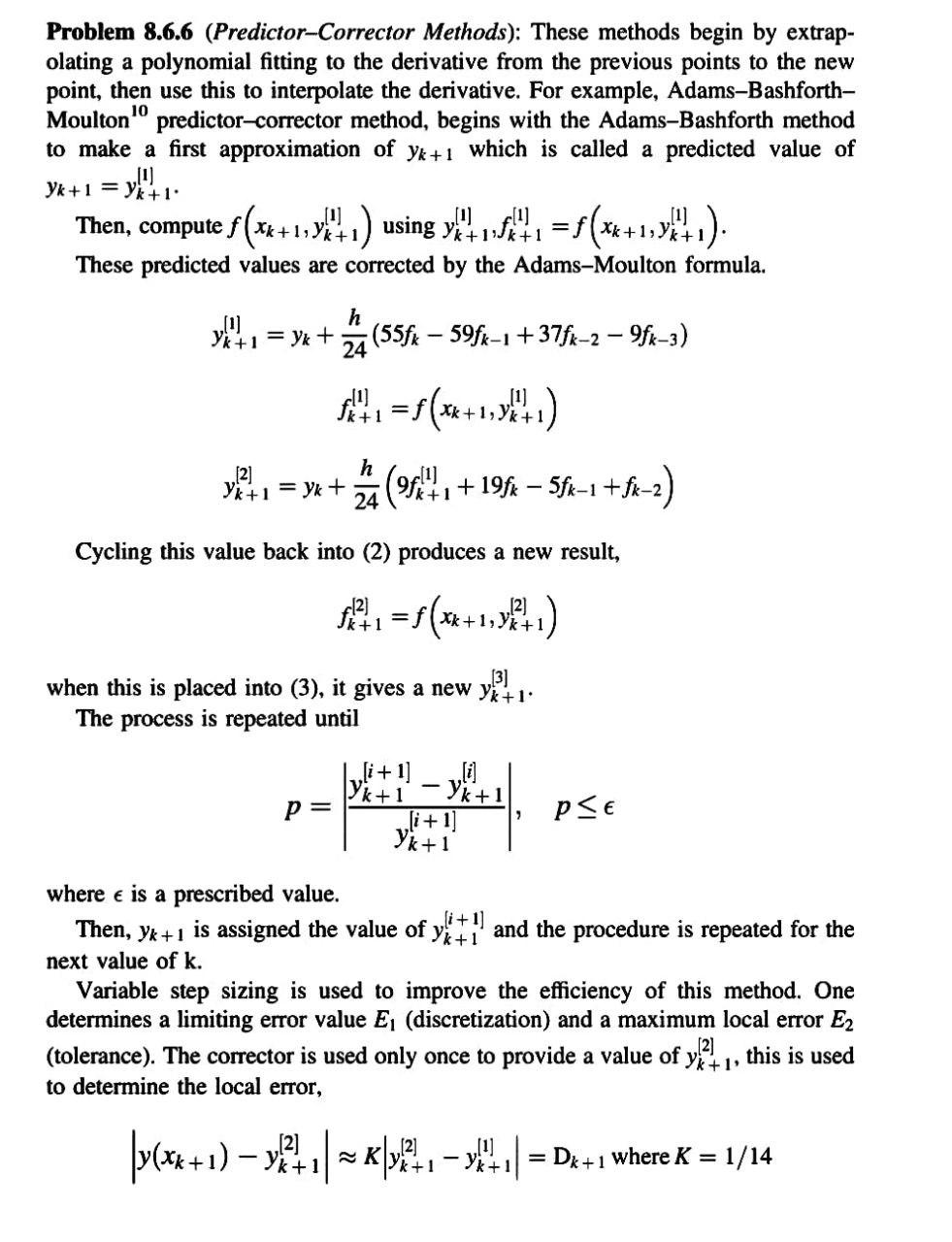 Problem 8.6.6 (Predictor-Corrector Methods): These | Chegg.com
