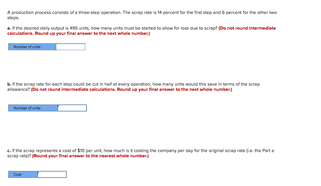 Solved A production process consists of a three-step | Chegg.com