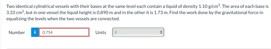 Solved Two identical cylindrical vessels with their bases at | Chegg.com