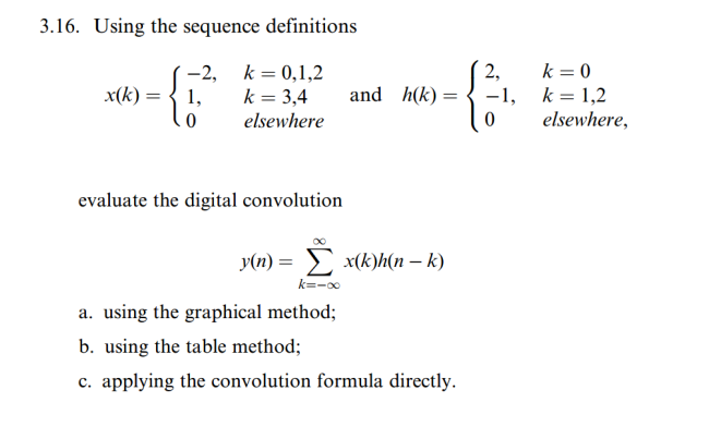 Solved 3.16. Using the sequence definitions | Chegg.com