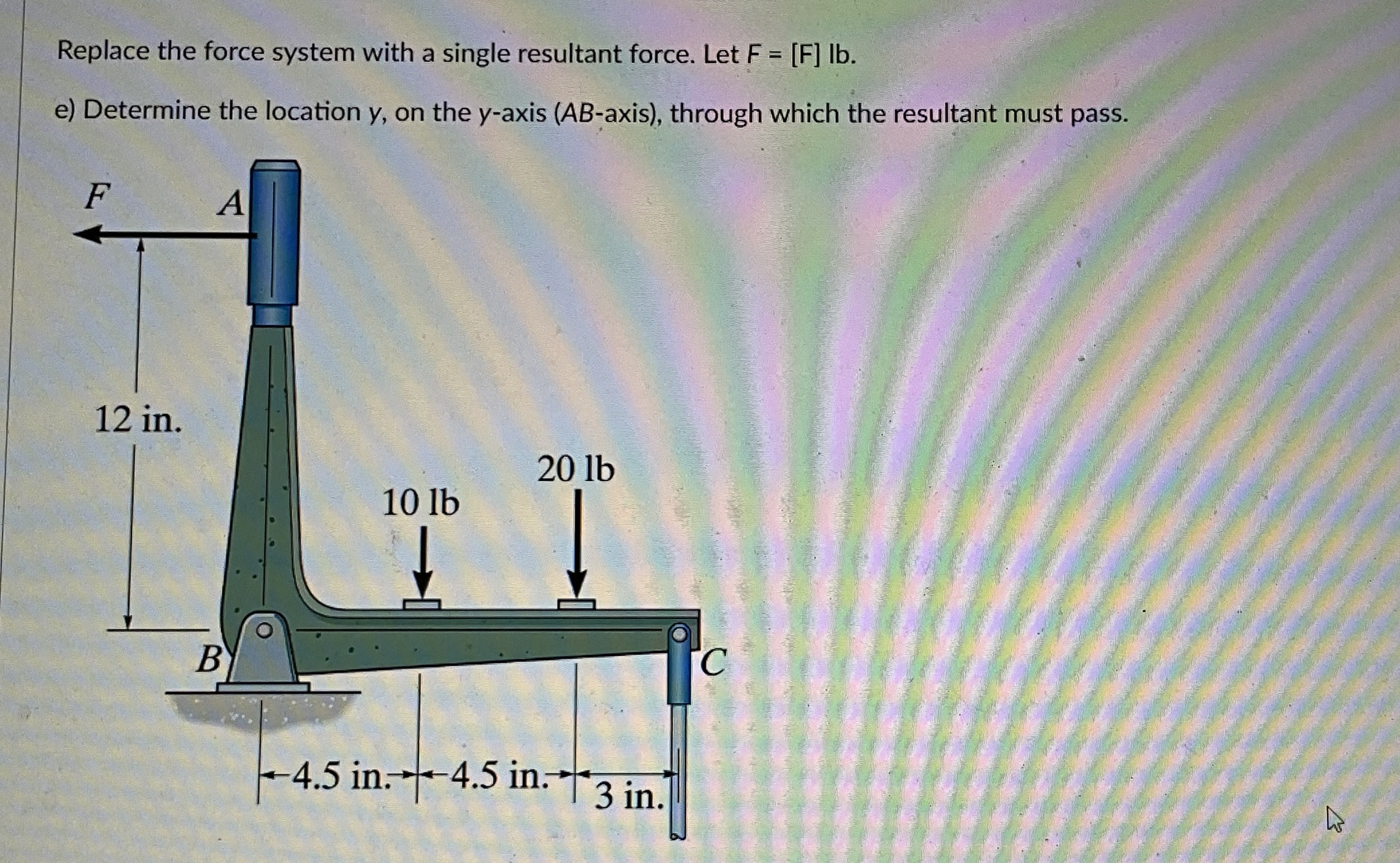 Solved Replace the force system with a single resultant | Chegg.com