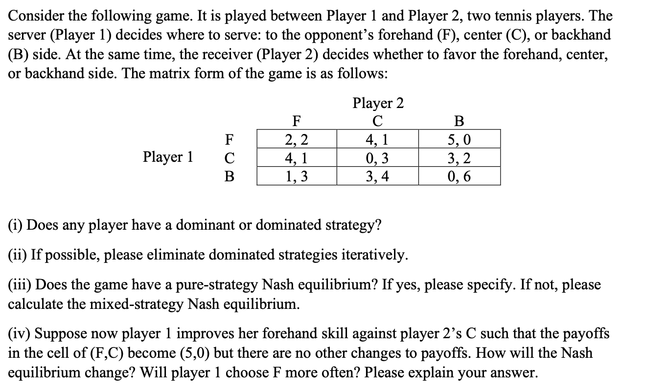 Solved Consider the following game. It is played between | Chegg.com