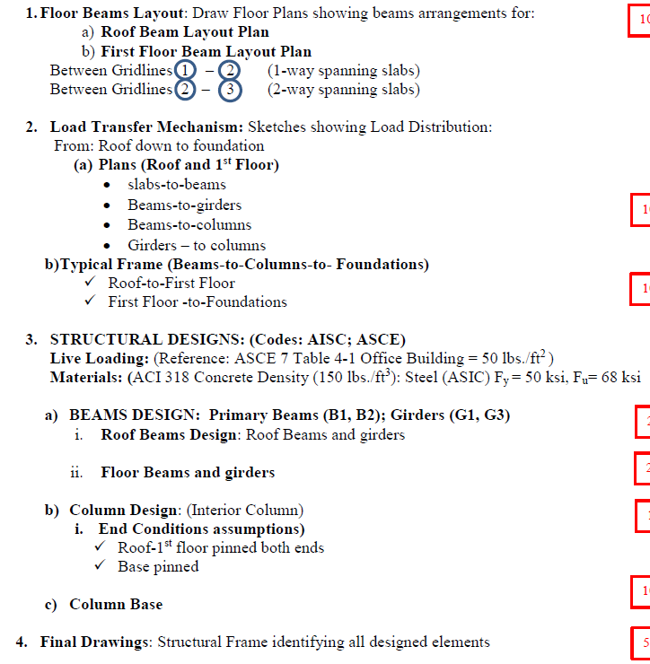 1. ﻿Floor Beams Layout: Draw Floor Plans showing | Chegg.com