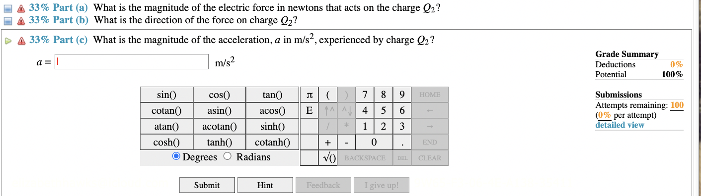 Solved (14\%) Problem 3: A positively charged particle | Chegg.com