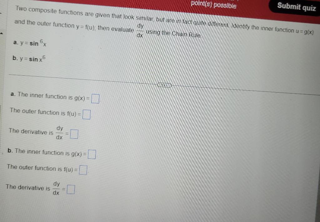 Solved Two composite functions are given that look similar | Chegg.com