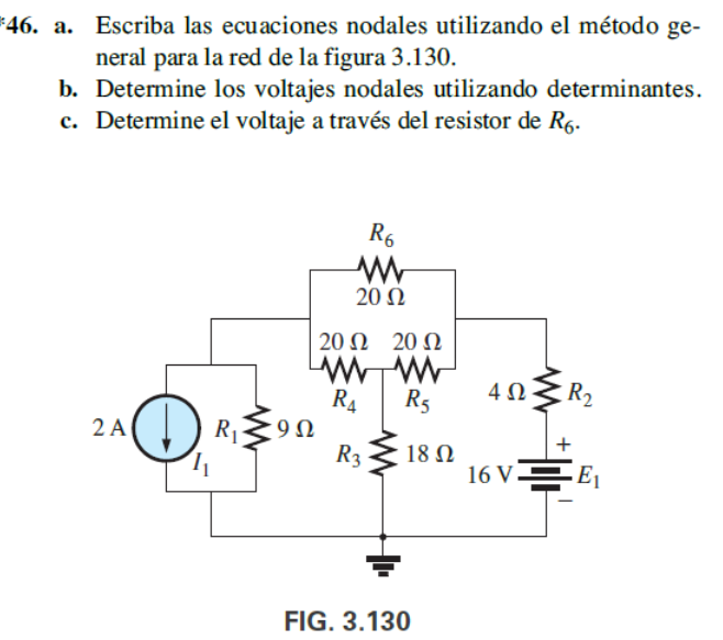 Solved a. ﻿Escriba las ecuaciones nodales utilizando el | Chegg.com