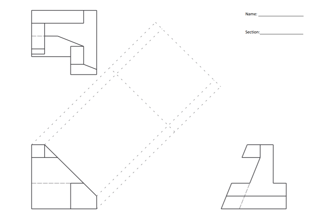 Solved draw the auxiliary view | Chegg.com