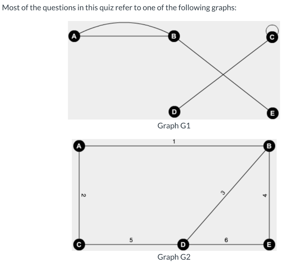 Solved Most of the questions in this quiz refer to one of | Chegg.com