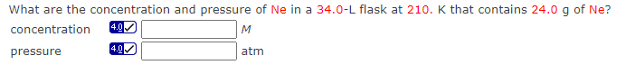 Solved What are the concentration and pressure of Ne in a | Chegg.com
