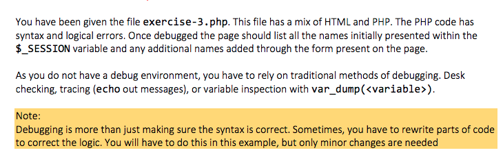 Solved Php Code Given For Exercise 3 9461