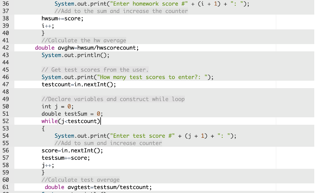 Sample Output 1: How many homework scores to enter?: | Chegg.com