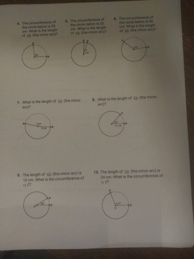 Solved 6. The circumference of the circle below 55 cm What | Chegg.com