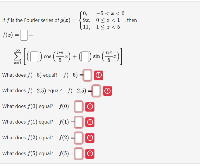 Solved If f is ﻿the Fourier series | Chegg.com