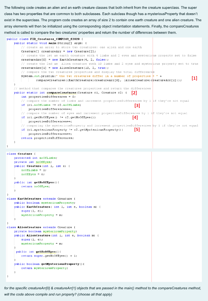Solved The following code creates an alien and an earth | Chegg.com