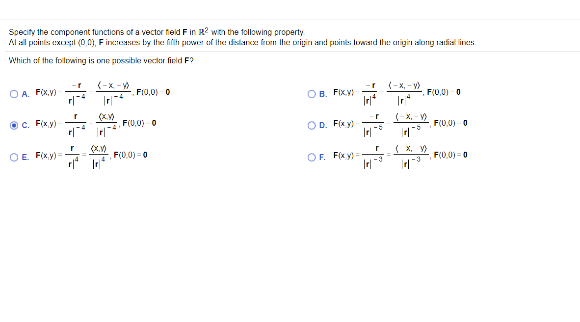 Solved Specify the component functions of a vector field F | Chegg.com