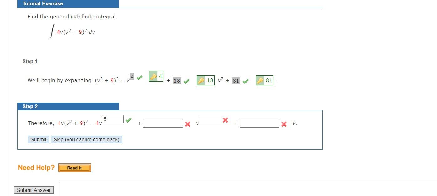 Solved Tutorial Exercise Find the general indefinite | Chegg.com