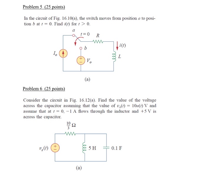 Solved Problem 5 (25 points) In the circuit of Fig. | Chegg.com