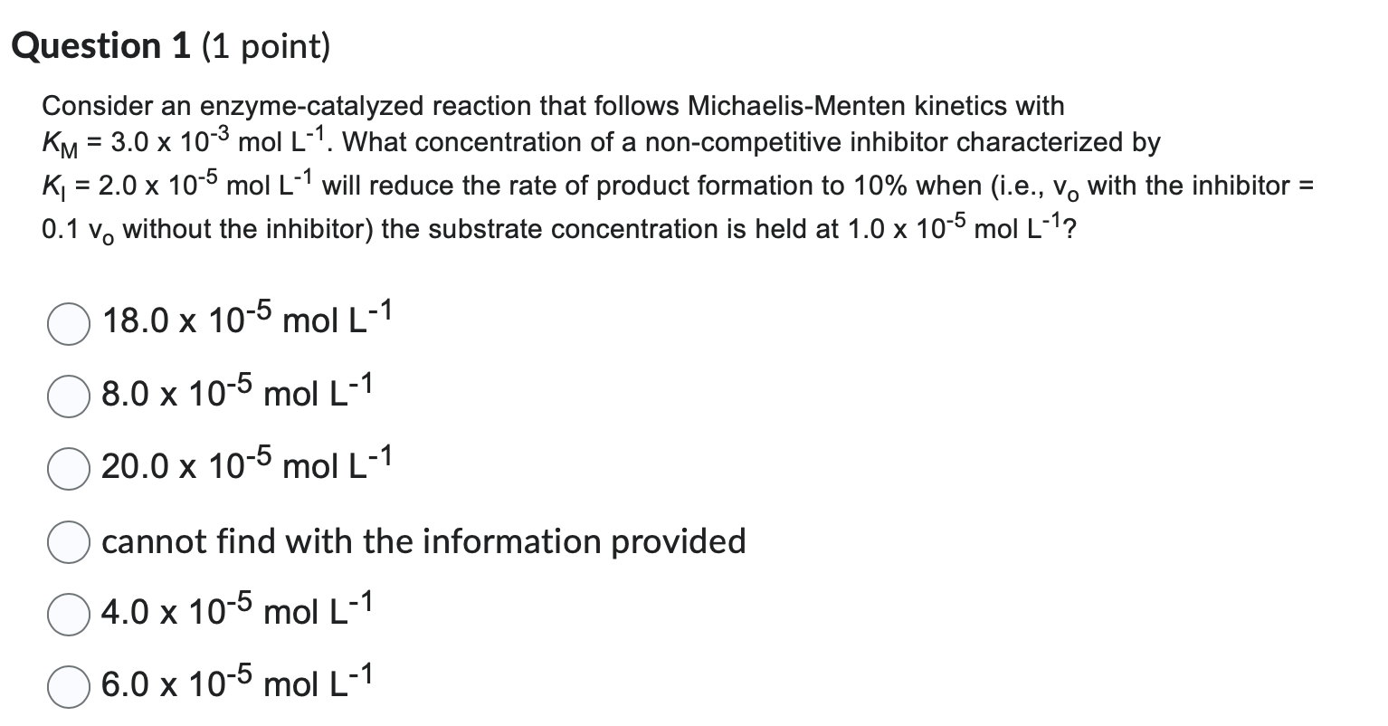 Solved Consider an enzyme-catalyzed reaction that follows | Chegg.com