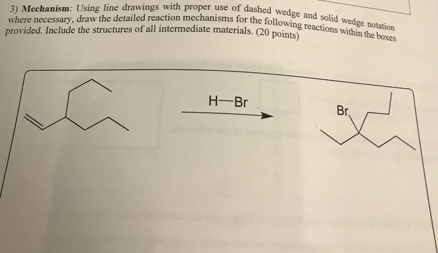 Solved 3) Mechanism: Using line drawings with proper use of | Chegg.com