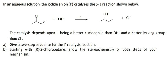 Solved In an aqueous solution, the iodide anion (1) | Chegg.com