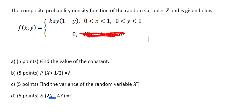 Solved The composite probability density function of the | Chegg.com