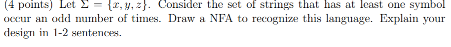 Solved (4 points) Let E = {,y,z}. Consider the set of | Chegg.com