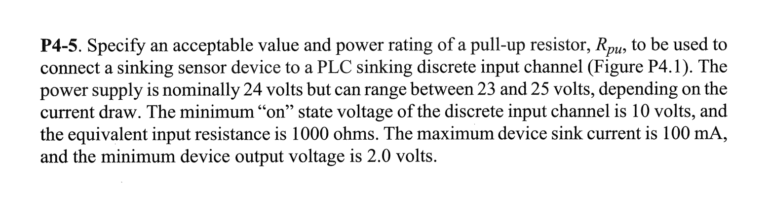 Solved P4-5. ﻿Specify an acceptable value and power rating | Chegg.com