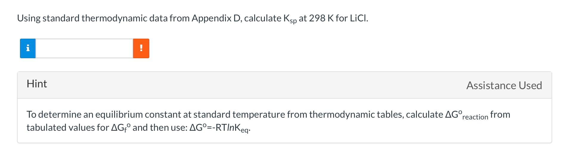 Solved Using standard thermodynamic data from Appendix D, | Chegg.com