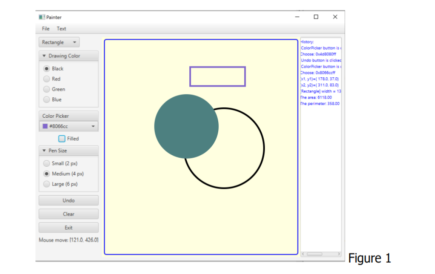 Solved Write a graphical program that provides a GUI | Chegg.com