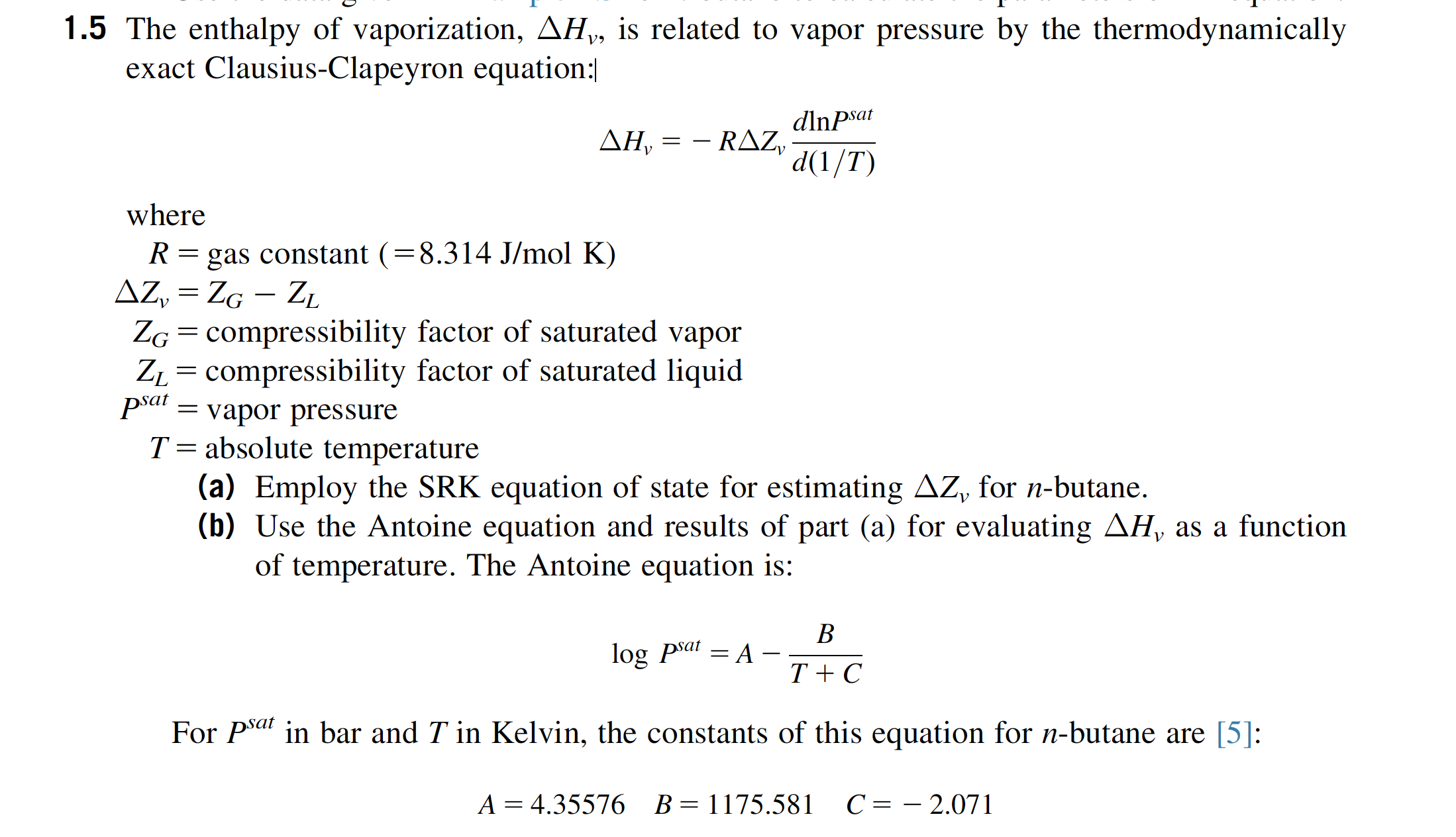 Solved The enthalpy of vaporization, ΔHv, is related to | Chegg.com