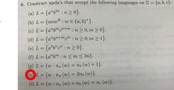 Solved 6 Construct Npdas That Accept The Following